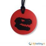 Bijtketting kauwketting | Dinosaurus Dino Disk Kleur | Bijtketting.nl